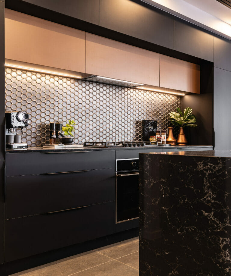 8 Benchtop Colours for Black Cabinets | Caesarstone AU