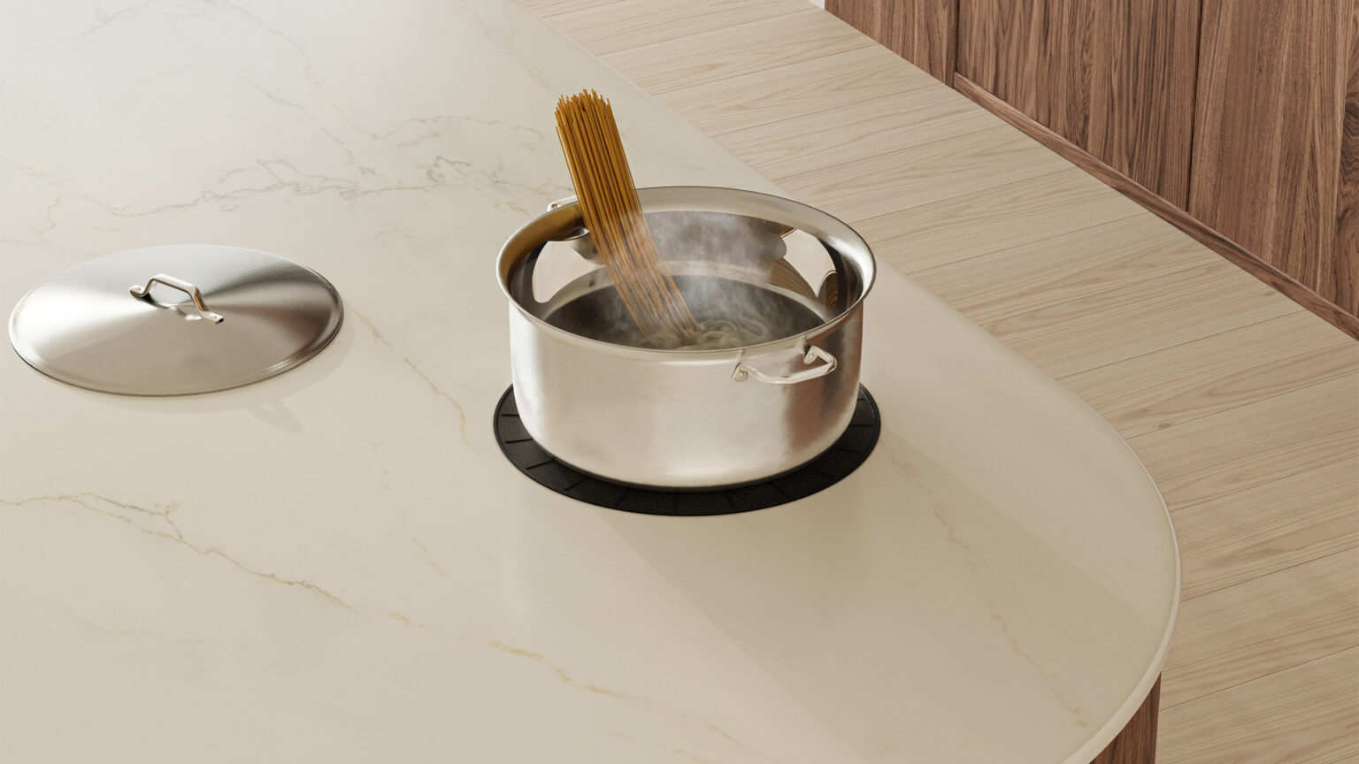 Caesarstone Porcelain Key To Invisible Cooktop | Caesarstone Australia