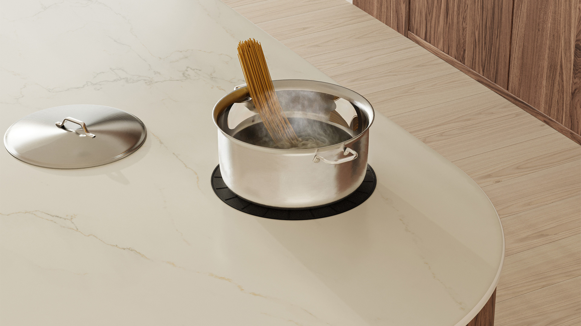 Caesarstone Porcelain Key To Invisible Cooktop | Caesarstone Australia