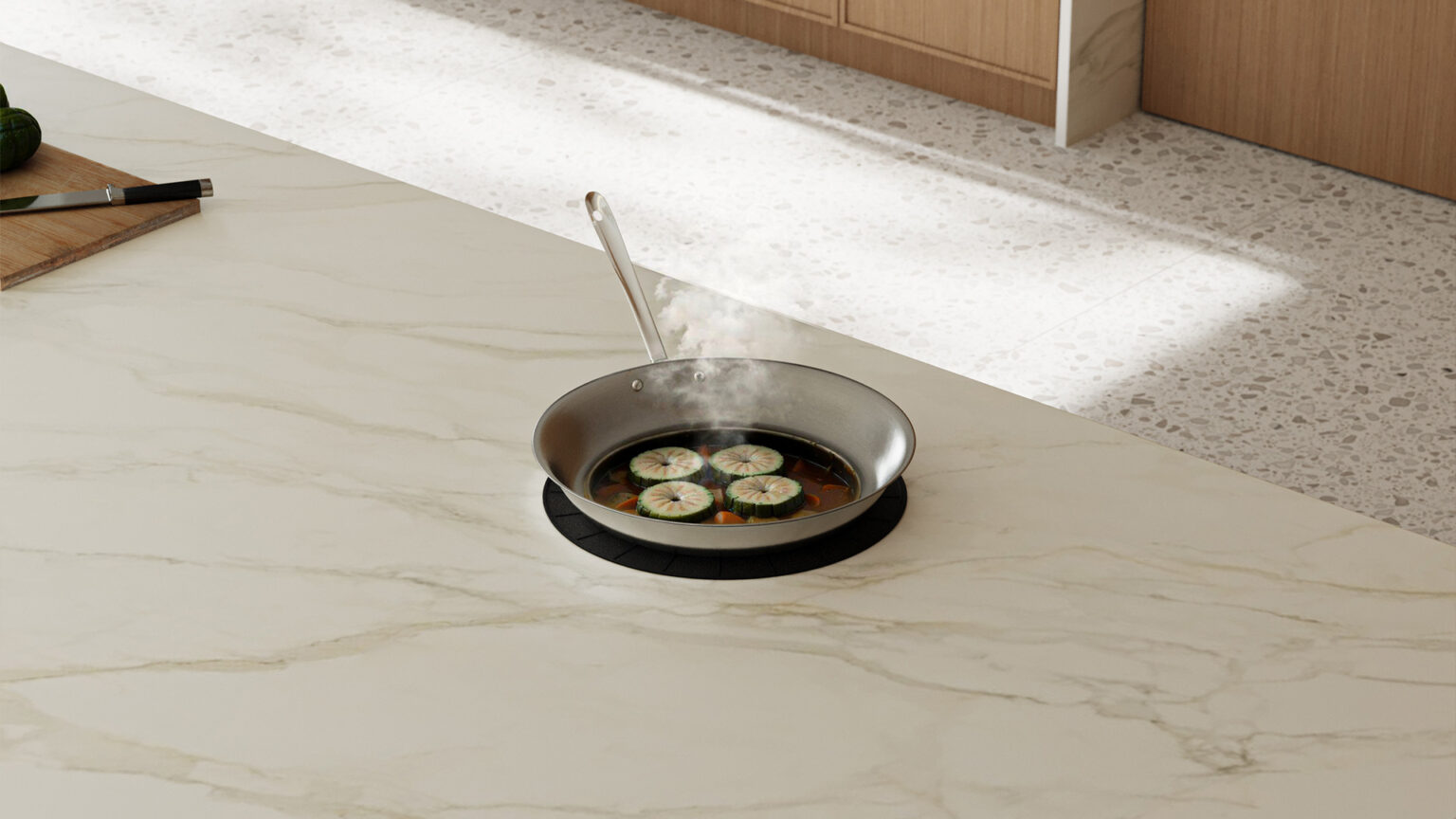 Caesarstone Porcelain Key To Invisible Cooktop | Caesarstone Australia