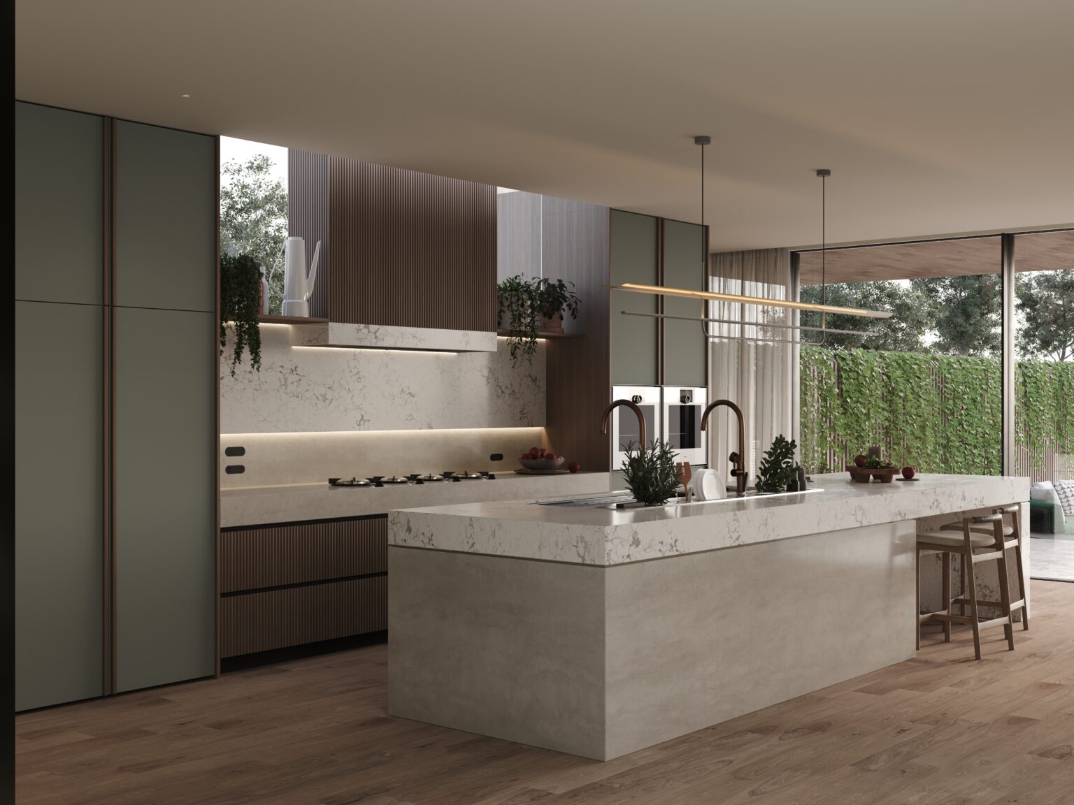 Mixed Materiality: Porcelain & Mineral Surfaces in Kitchen Design ...